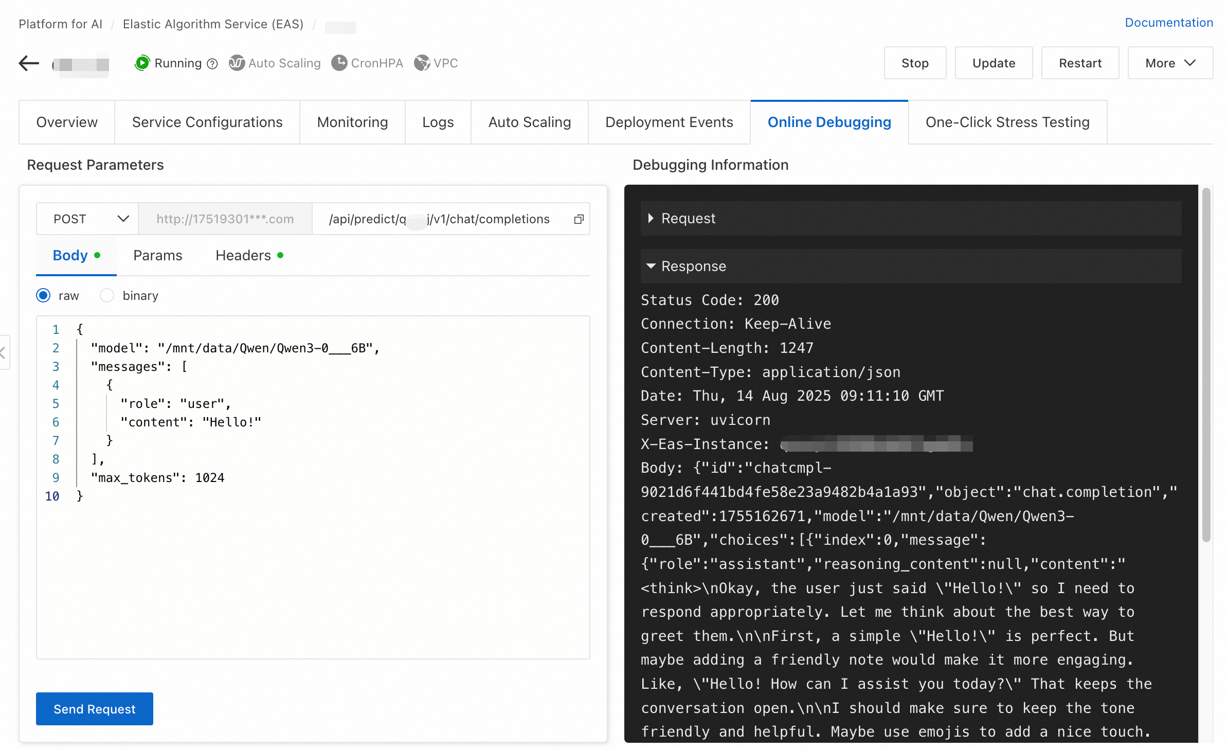 Quick Start for EAS Model Online Service - Platform For AI - Alibaba ...