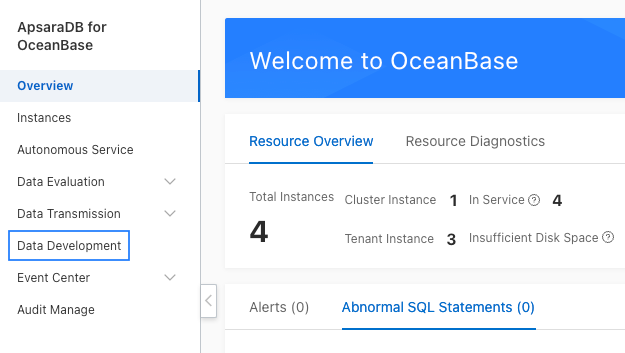 Connect To An Oceanbase Database By Using Odc Apsaradb For Oceanbase Alibaba Cloud