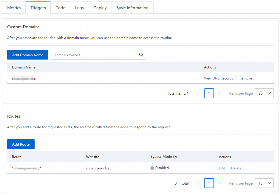 Associate a domain name with a trigger to direct its destined traffic ...