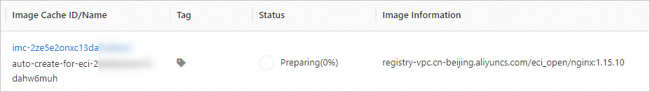 Automatically match and use an image cache to create an elastic container instance - Elastic ...