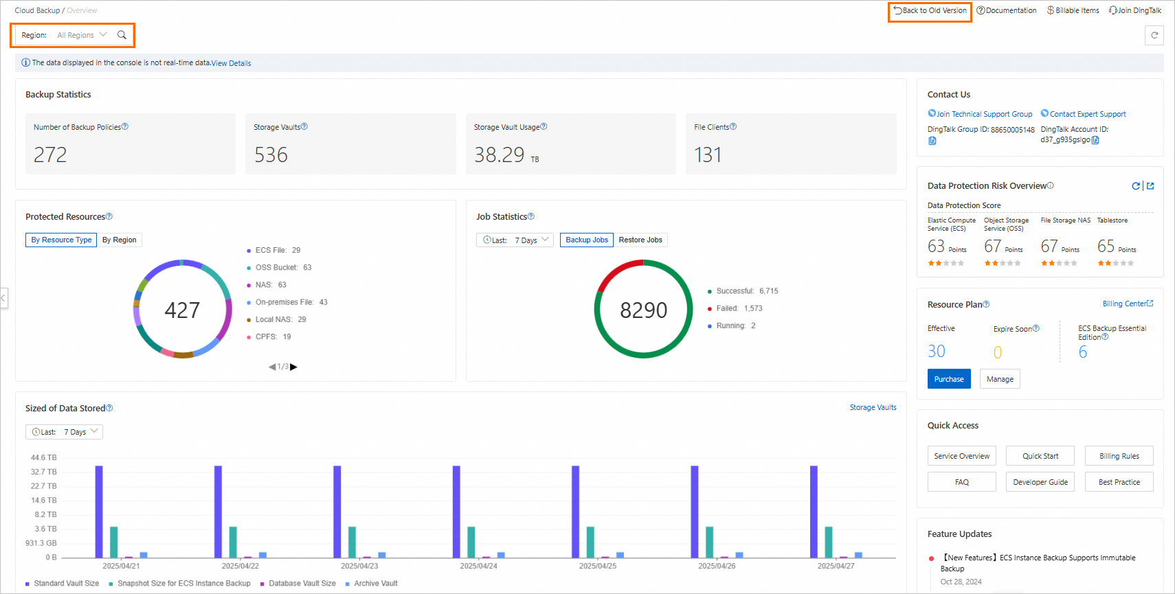 Overview - Cloud Backup - Alibaba Cloud Documentation Center