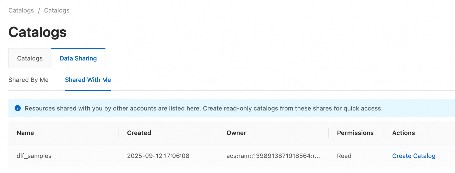 Share sample datasets - Data Lake Formation - Alibaba Cloud Documentation Center