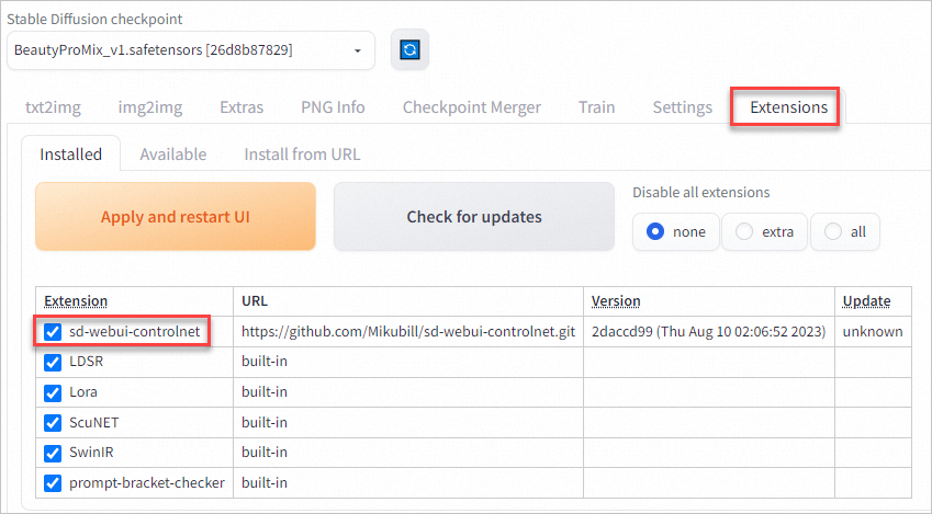Use a data cache to deploy the Stable Diffusion application and the ControlNet extension in ...