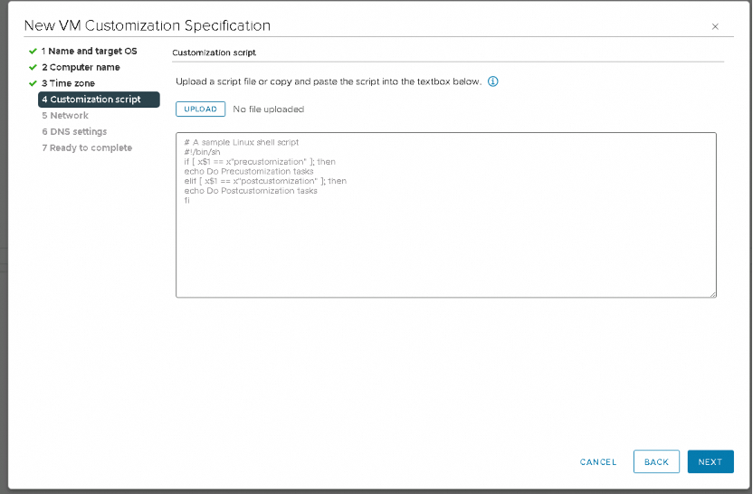 Create VM customization specifications - - Alibaba Cloud Documentation Center