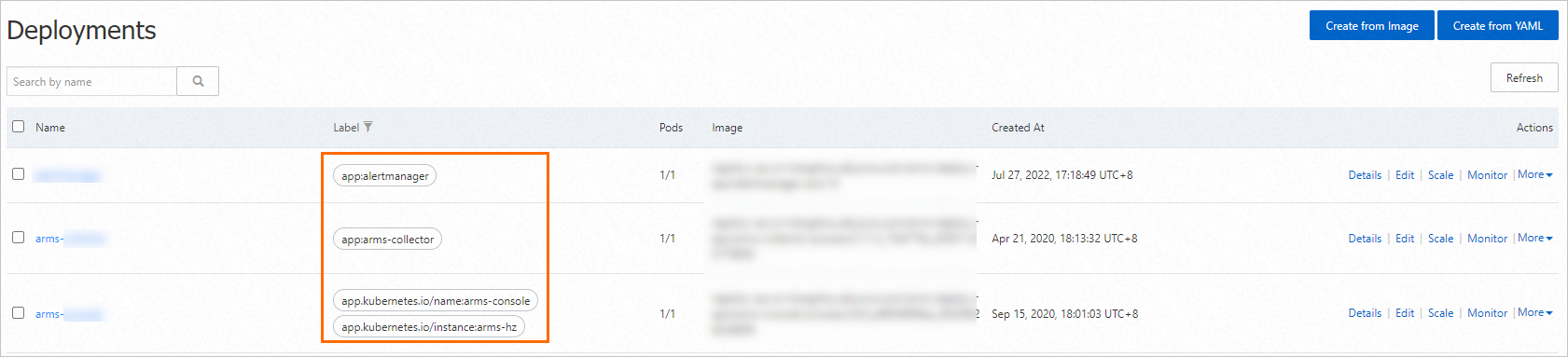 Add and use labels - Application Real-Time Monitoring Service - Alibaba Cloud Documentation Center