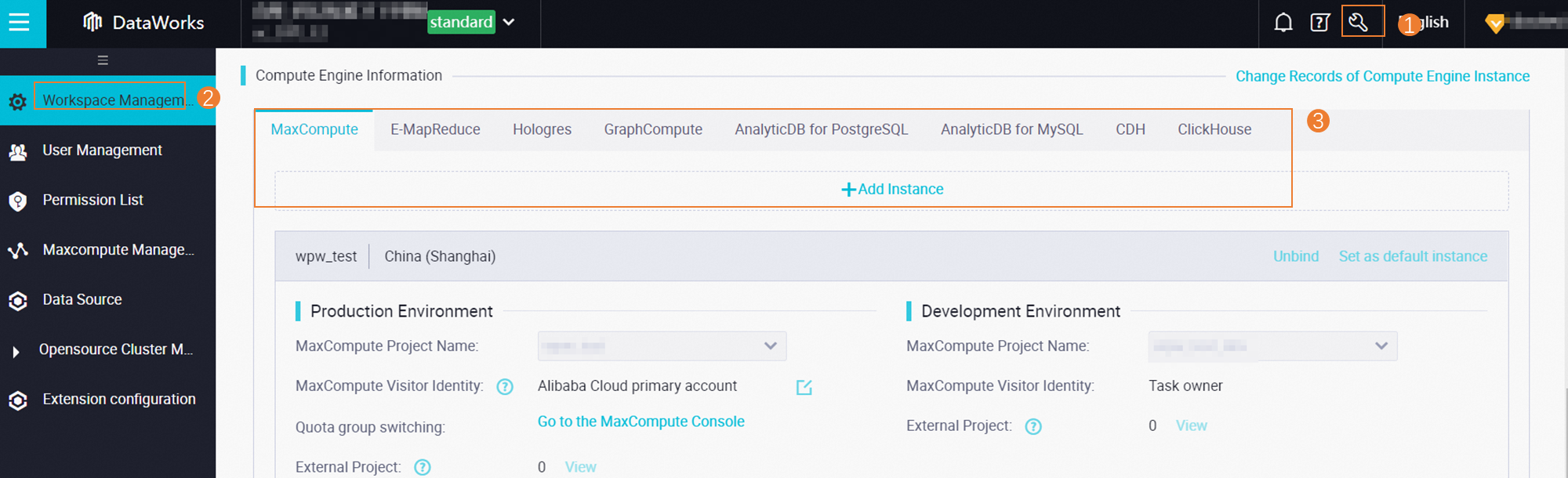 Associate A Compute Engine With A Workspace Dataworks Alibaba Cloud Documentation Center