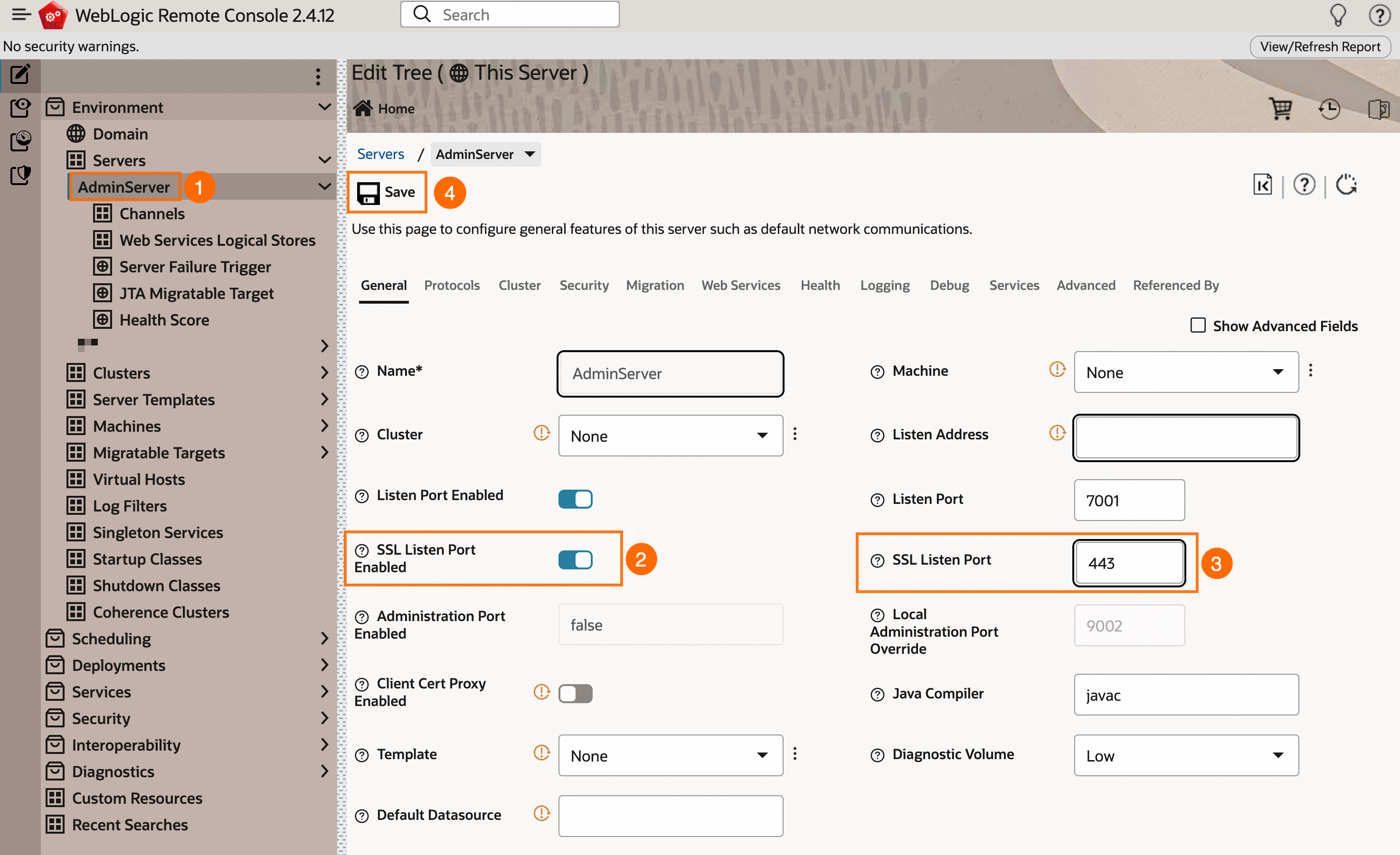 Install an SSL certificate on a WebLogic server (Windows) - Certificate Management Service ...