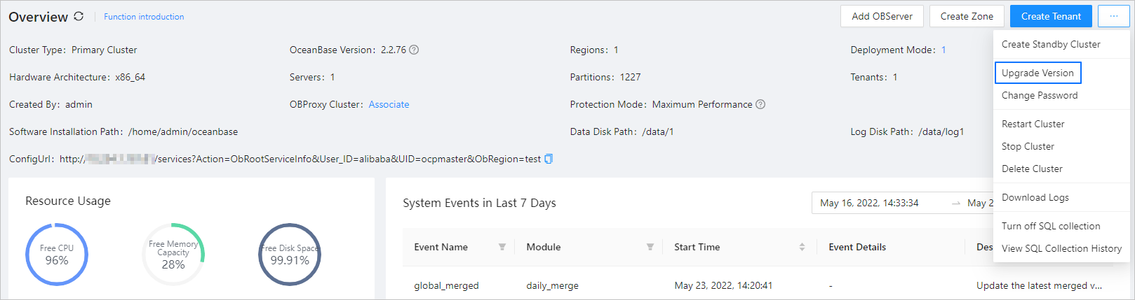 Start Upgrading Oceanbase Database Oceanbase Documentation