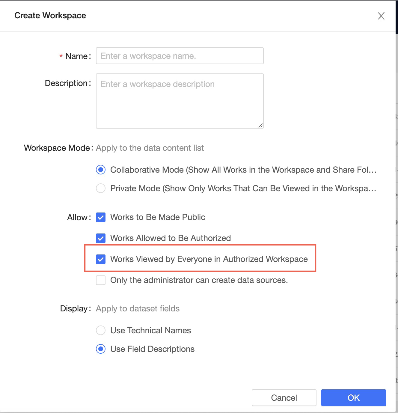 Configure collaborative authorization - Quick BI - Alibaba Cloud Documentation Center