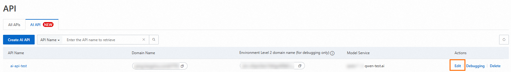 管理AI API - API Gateway - Alibaba Cloud Documentation Center