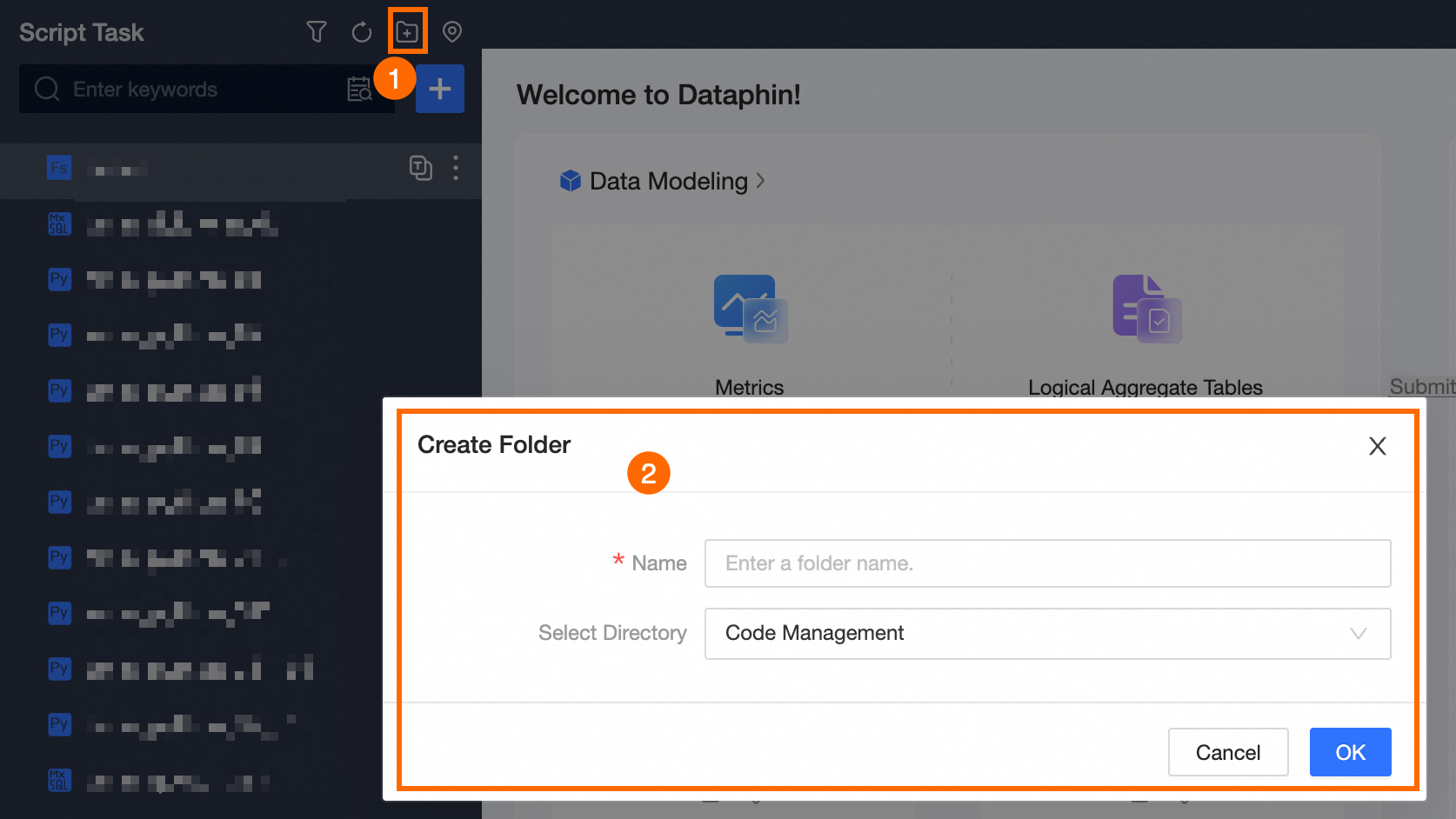 Create a BLINK_SQL task - Dataphin - Alibaba Cloud Documentation Center