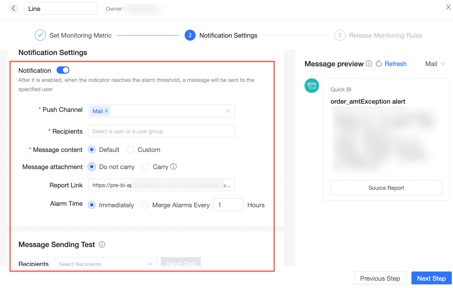 configure alert rules - Quick BI - Alibaba Cloud Documentation Center