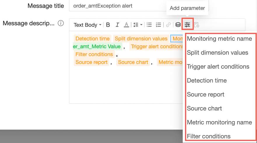 configure alert rules - Quick BI - Alibaba Cloud Documentation Center