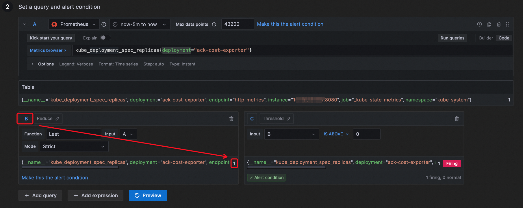 Create an alert rule in Grafana 10.0.x and push it to Alert Management ...