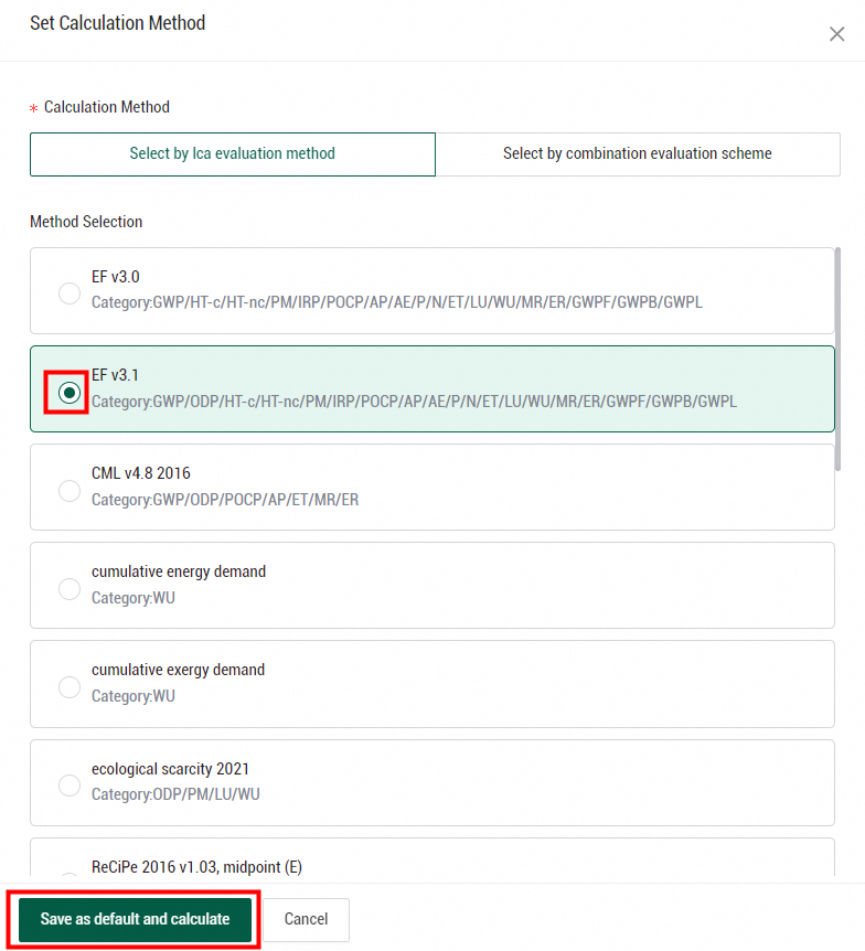 Calculate the impacts of other environmental impact categories based on ...