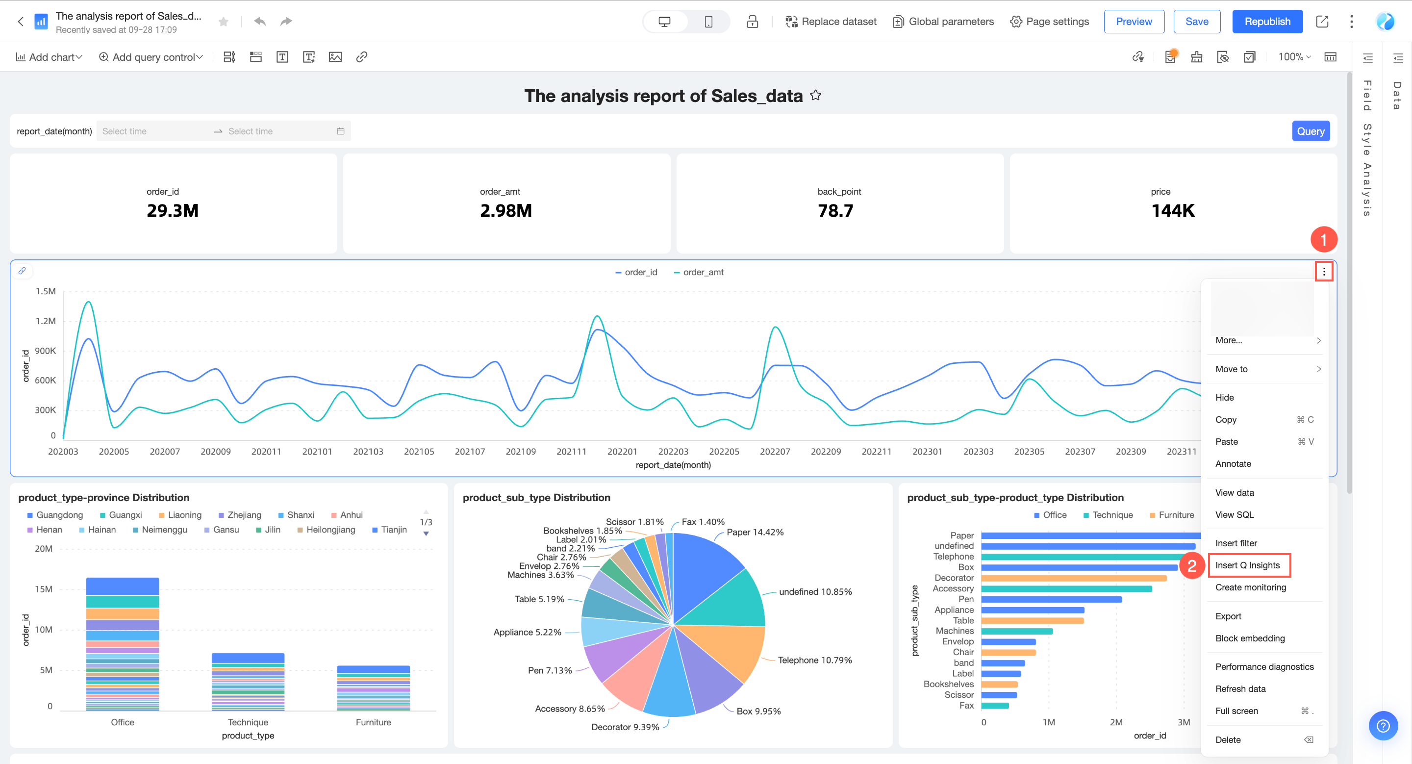 Dashboard analysis component - Quick BI - Alibaba Cloud Documentation ...