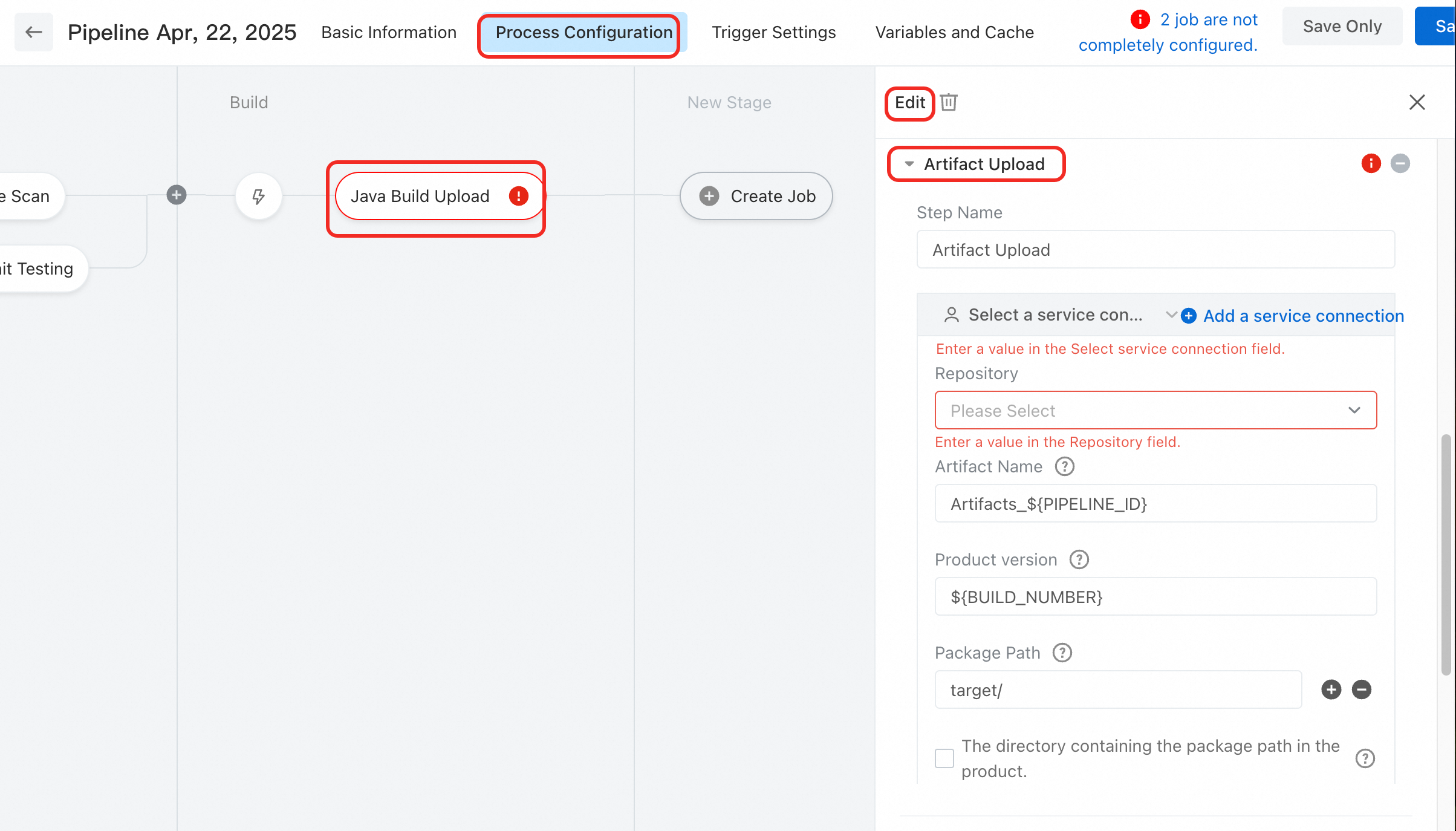Upload artifacts - Alibaba Cloud DevOps - Alibaba Cloud Documentation Center