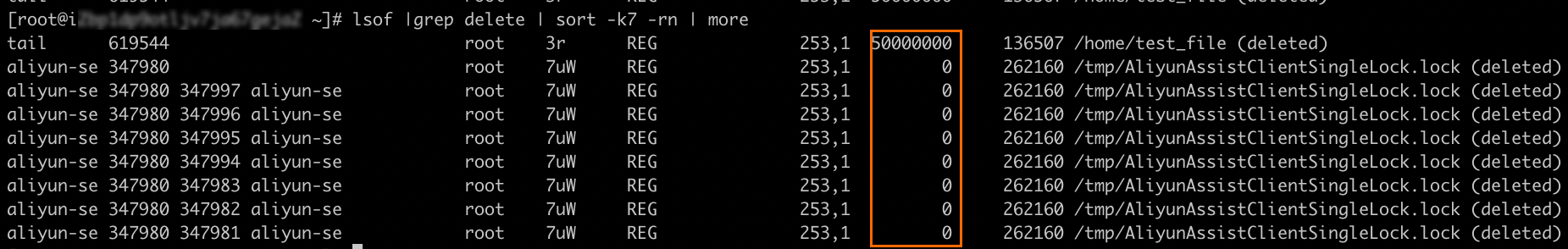 Resolve the issue of insufficient disk space on a Linux instance - Elastic Compute Service ...