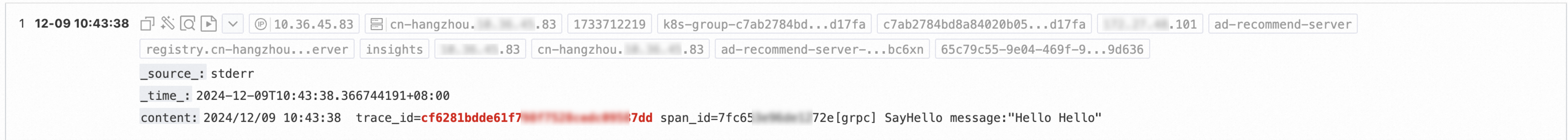 Associate trace IDs with logs for a Go application - Application Real-Time Monitoring Service ...