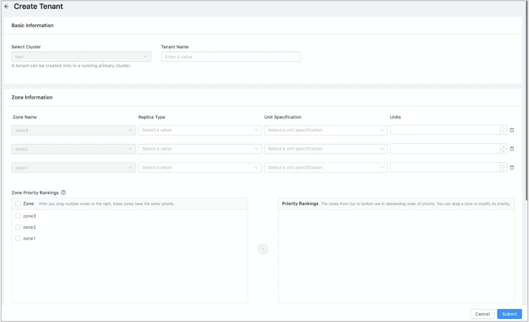 Create A Tenant Oceanbase Database Oceanbase Documentation