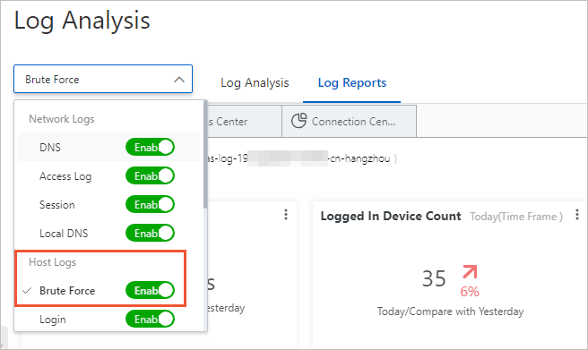 View log reports - Security Center - Alibaba Cloud Documentation Center
