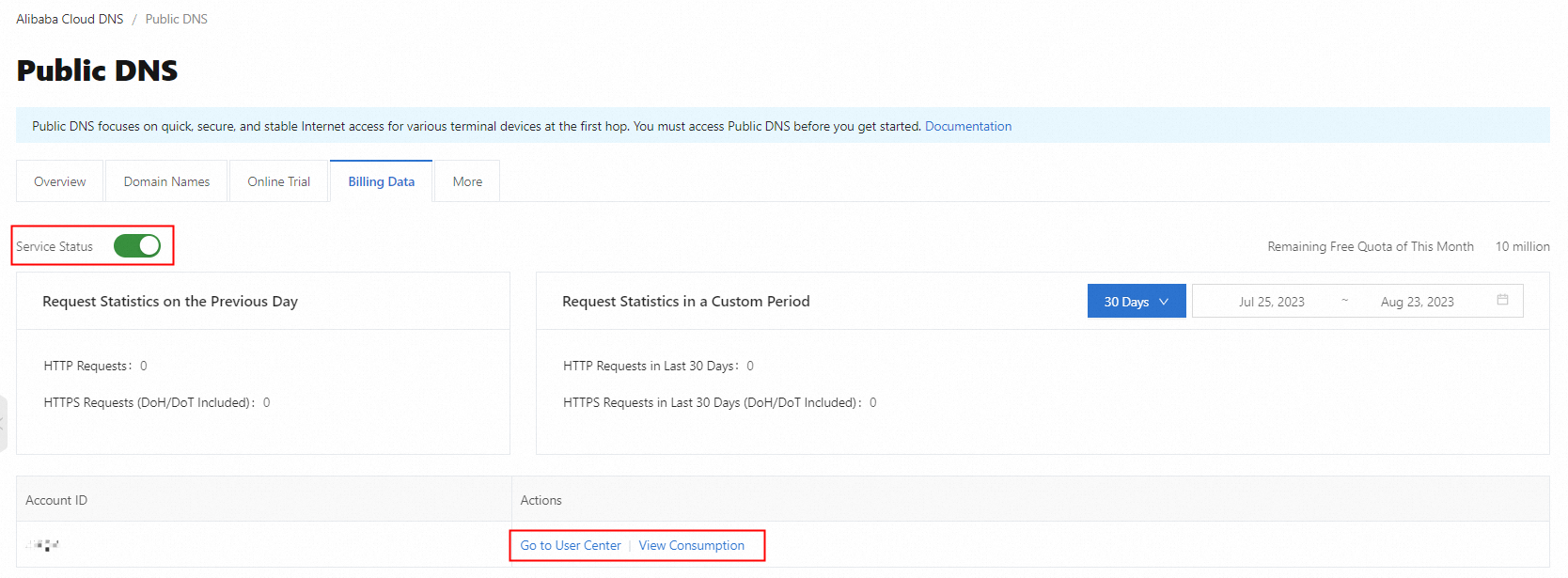 Billing data - Alibaba Cloud Public DNS - Alibaba Cloud Documentation ...