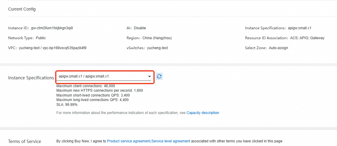 Upgrade or downgrade a cloud-native gateway - API Gateway - Alibaba Cloud Documentation Center