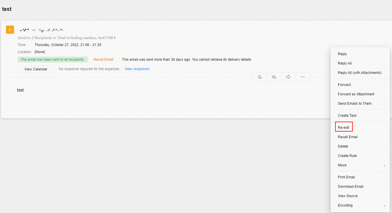 Useful Re-edit Function - Alibaba Mail - Alibaba Cloud Documentation Center
