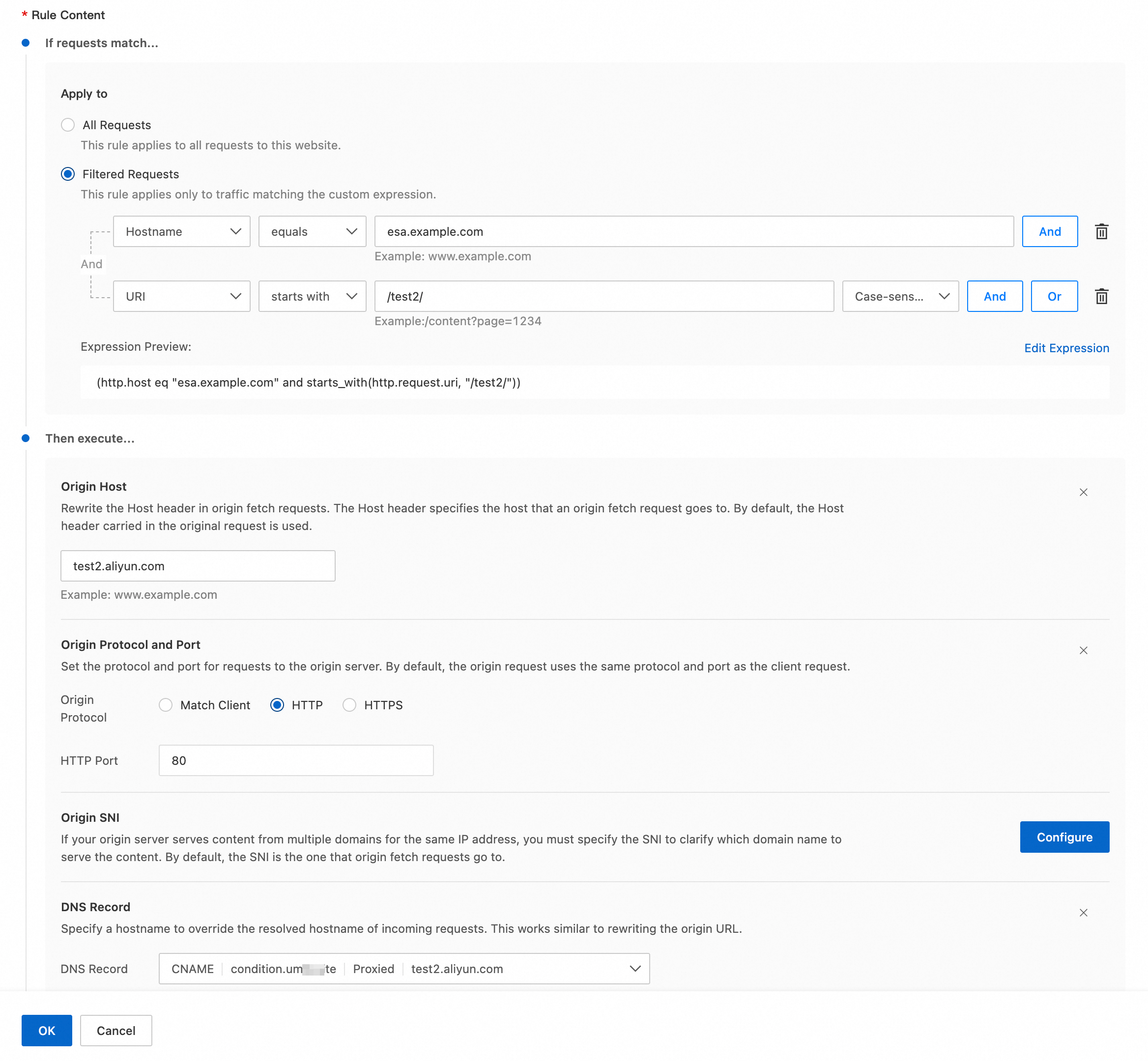Configure conditional origin fetch in ESA - Edge Security Acceleration ...
