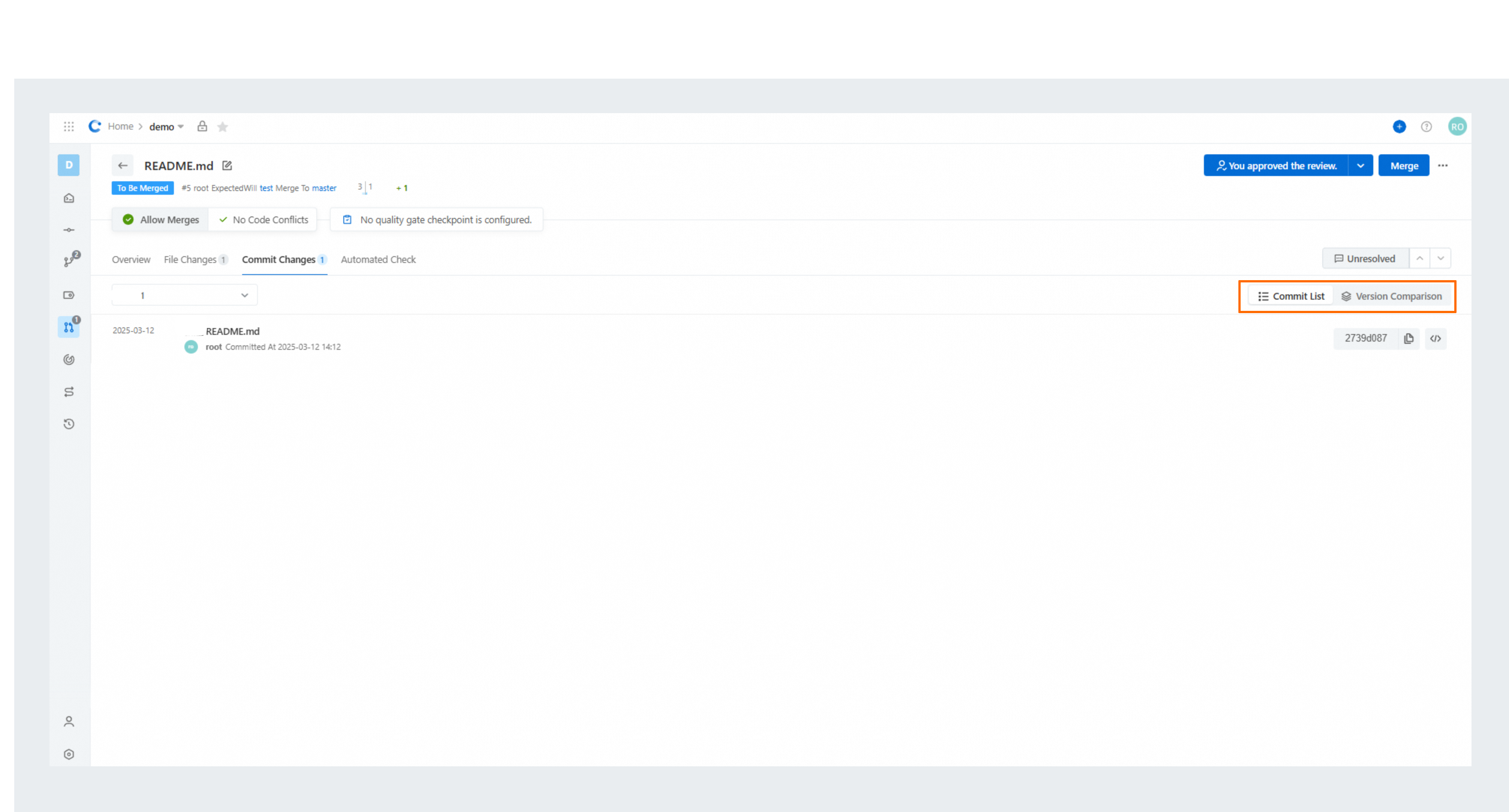 Commit list and version differences - Alibaba Cloud DevOps - Alibaba ...