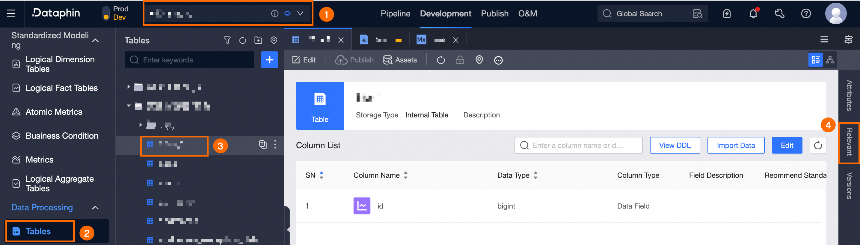 View and manage physical table-related objects - Dataphin - Alibaba Cloud Documentation Center