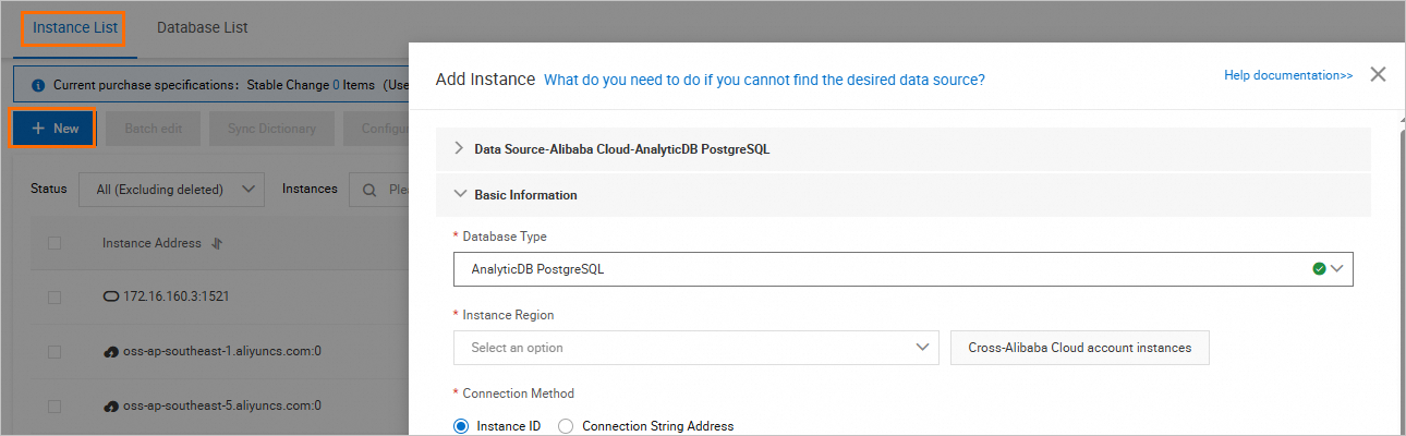 Dify preparations - Data Management - Alibaba Cloud Documentation Center
