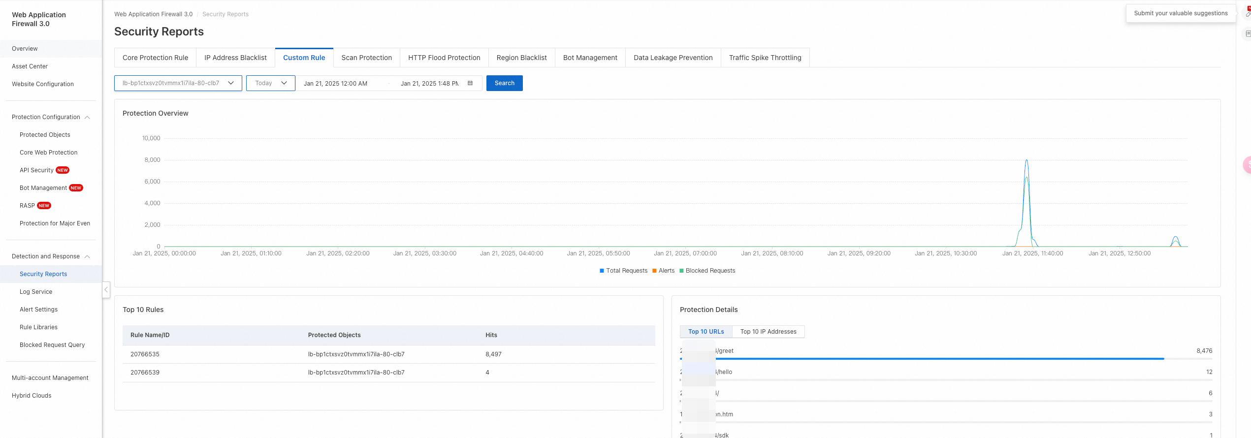 Use the custom rule module of WAF to defend against UA attacks - Web ...