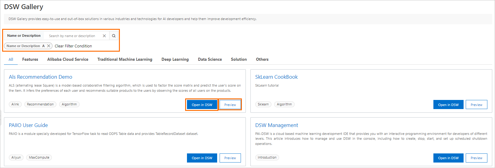 DSW Gallery - Machine Learning Platform for AI - Alibaba Cloud Documentation Center