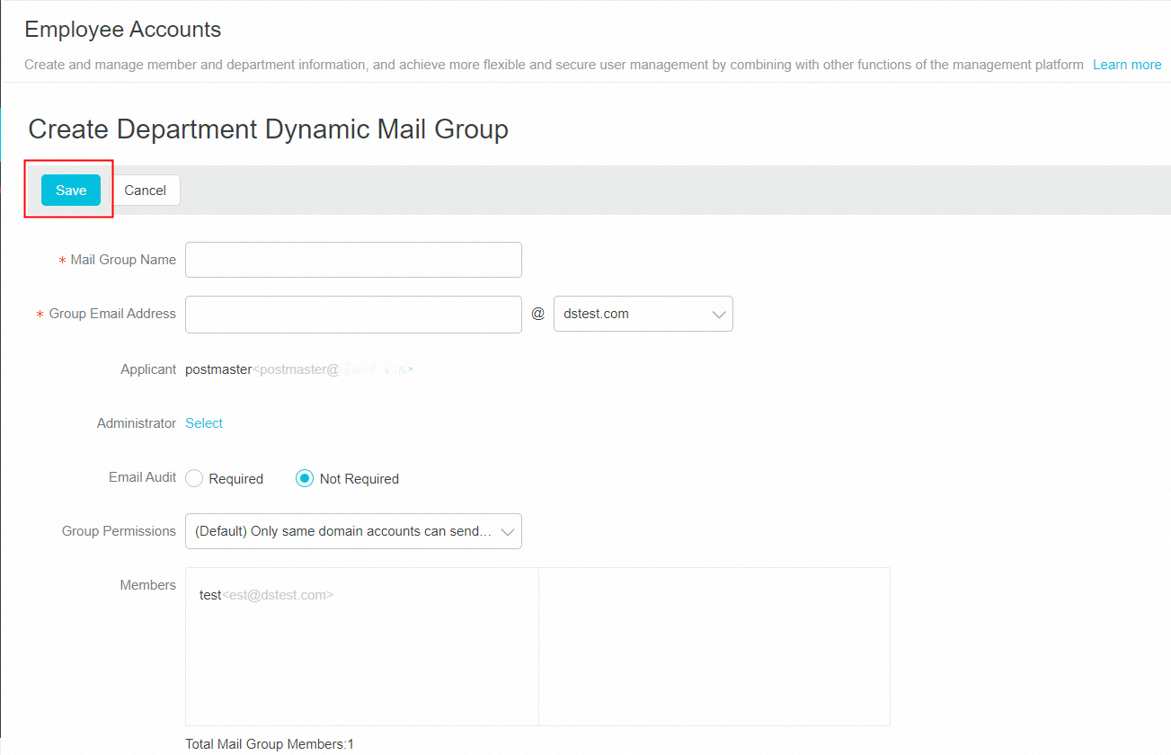 How To Export Dynamic Mail Group Members Alibaba Mail Alibaba Cloud Documentation Center