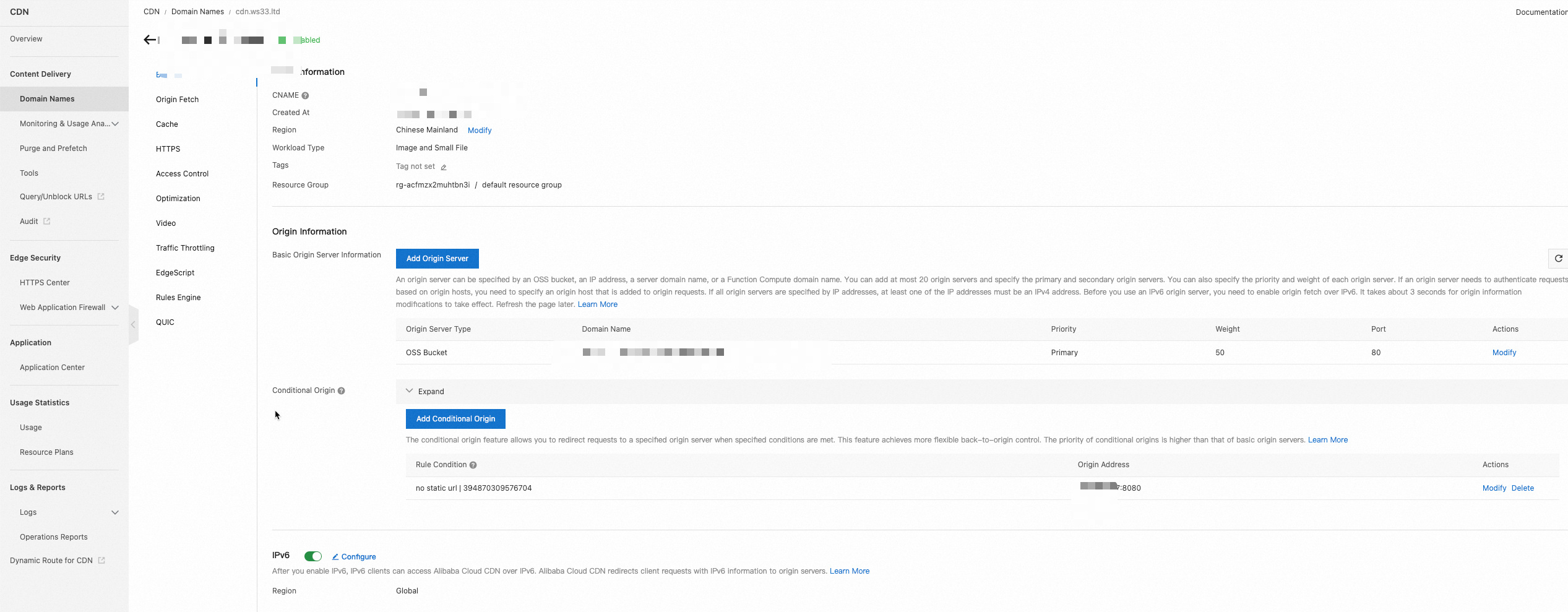 Enable WAF protection for an accelerated domain name added to Alibaba ...