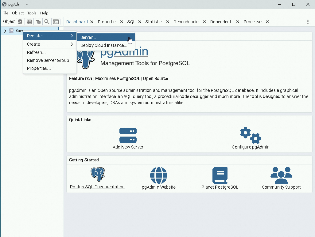pgAdmin4 - PolarDB - Alibaba Cloud Documentation Center