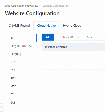 Enable WAF protection for an accelerated domain name added to Alibaba Cloud CDN - Web ...