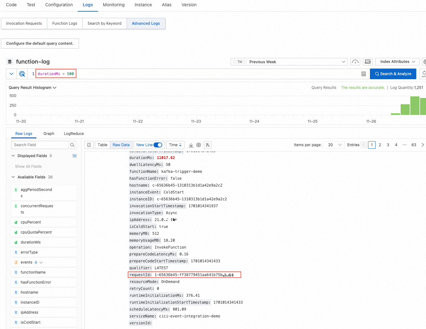 Filter requests that take a long time to execute by using durationMs in ... Filter requests that take a long time to execute by using durationMs in ...