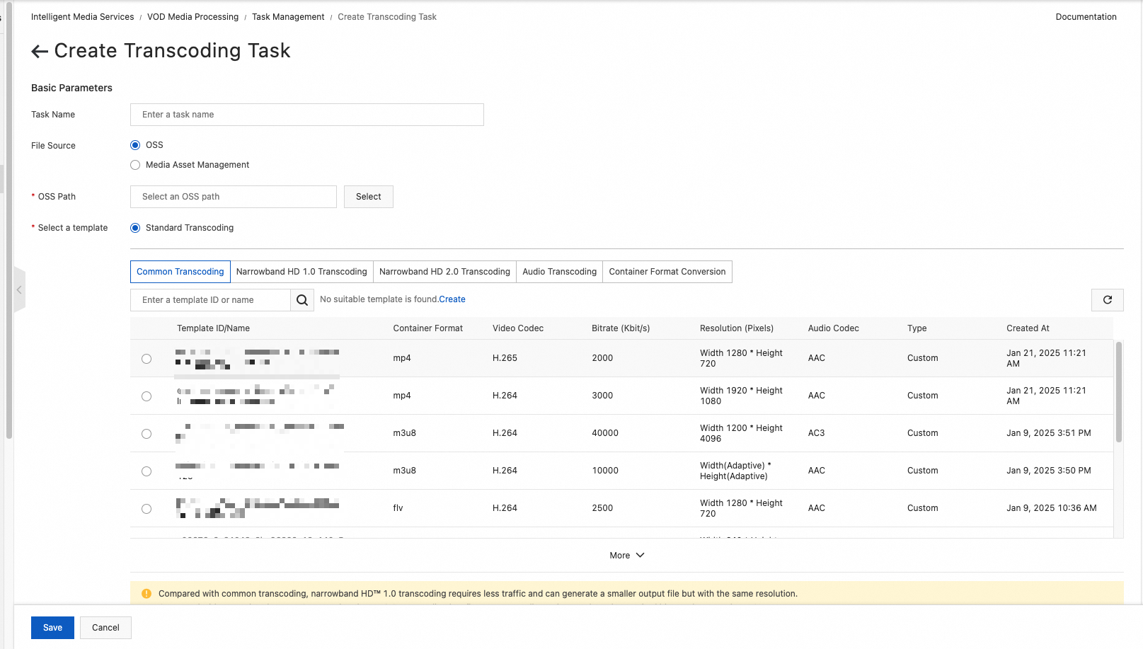 Create and manage transcoding tasks - Intelligent Media Services - Alibaba Cloud Documentation ...