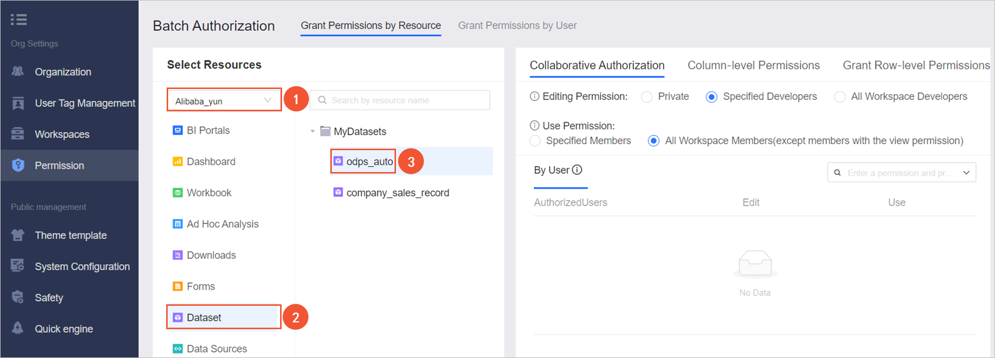 Dataset - Quick BI - Alibaba Cloud Documentation Center