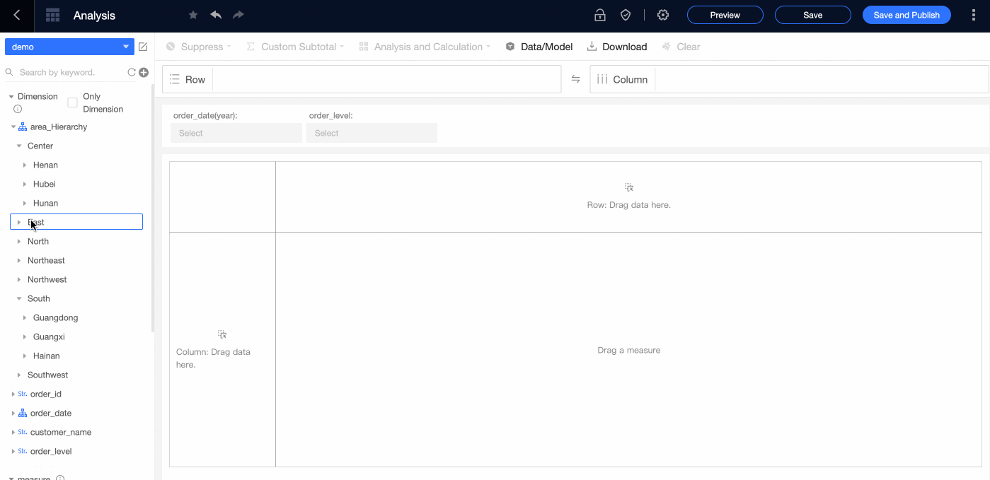 Select A Dataset Or Field Quick Bi Alibaba Cloud Documentation Center