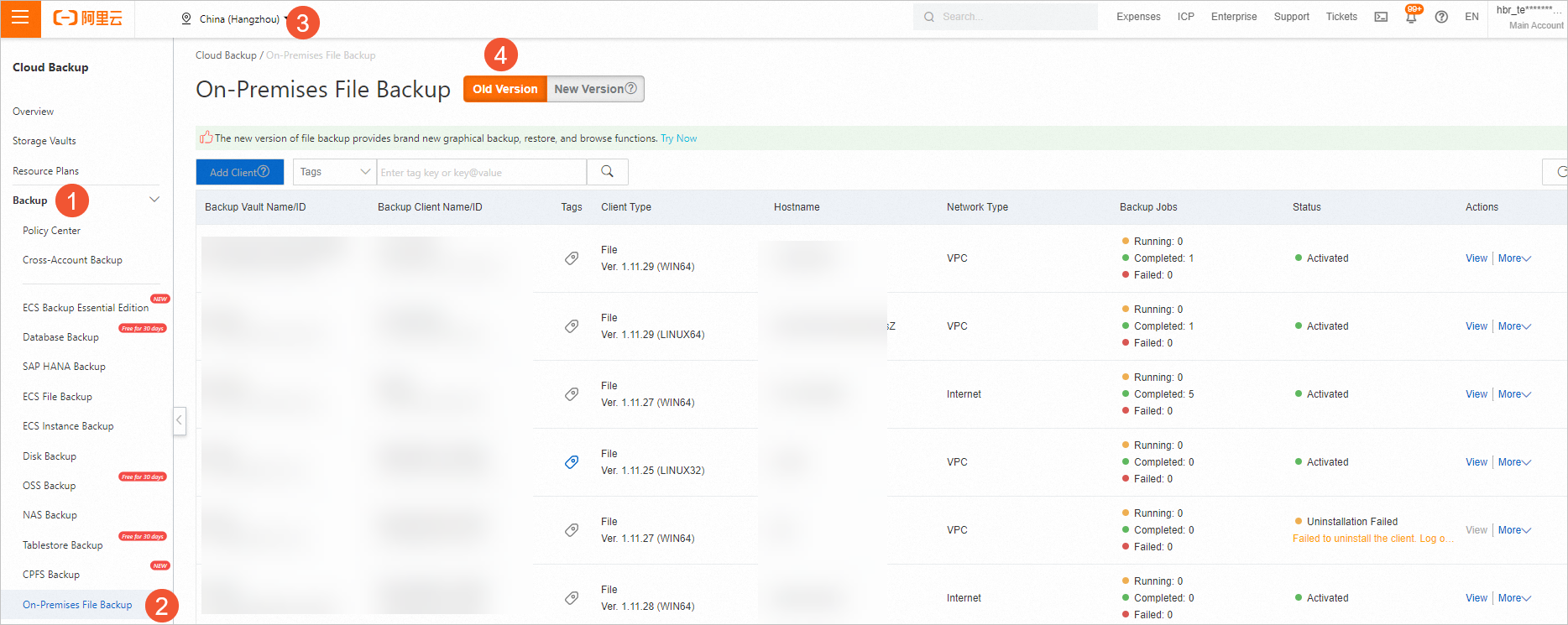 FAQ about on-premises file backup - Cloud Backup - Alibaba Cloud ...
