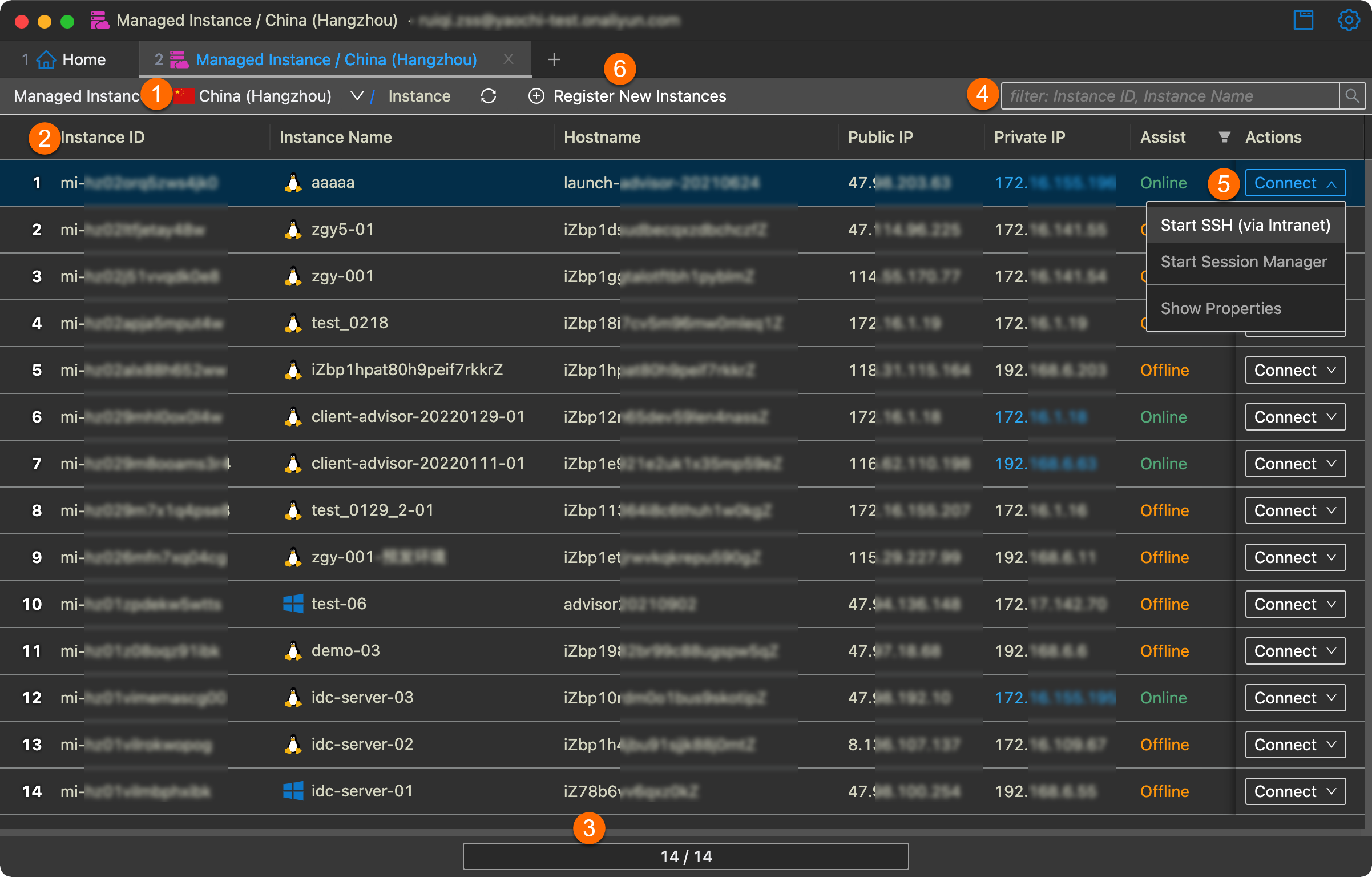 Use Alibaba Cloud Client to manage managed instances - Elastic Compute ...