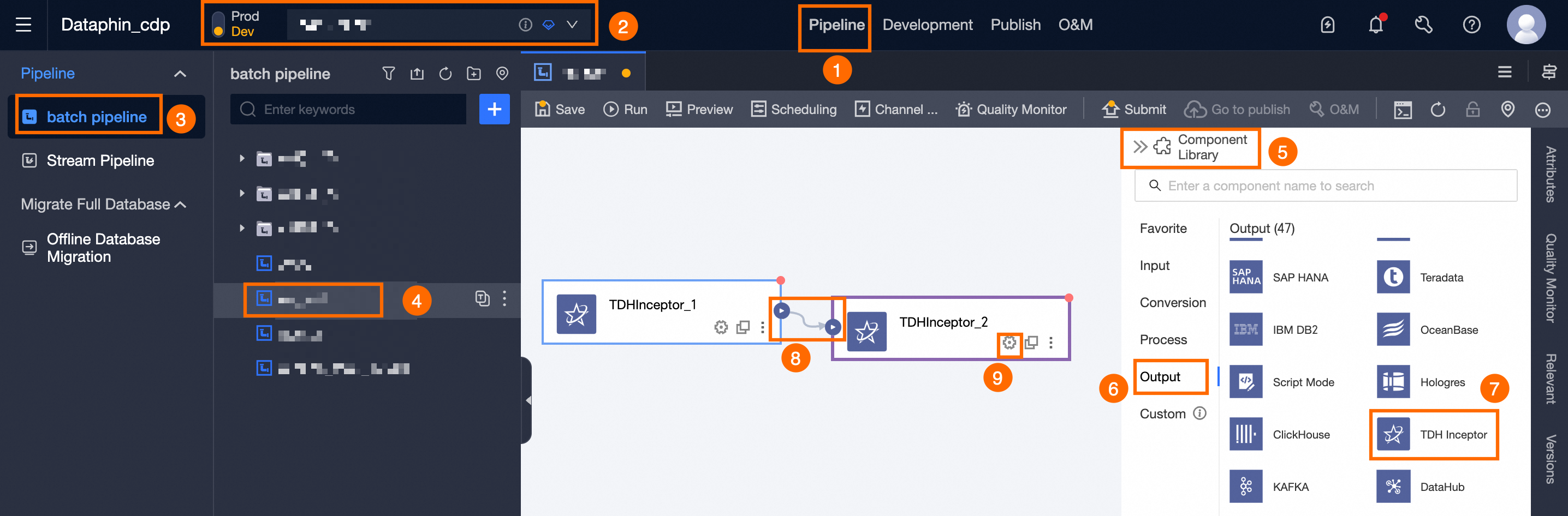 Configure TDH Inceptor output component - Dataphin - Alibaba Cloud Documentation Center