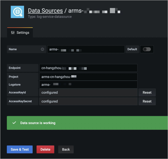 Add And Use A Log Service Data Source Application Real Time 4235