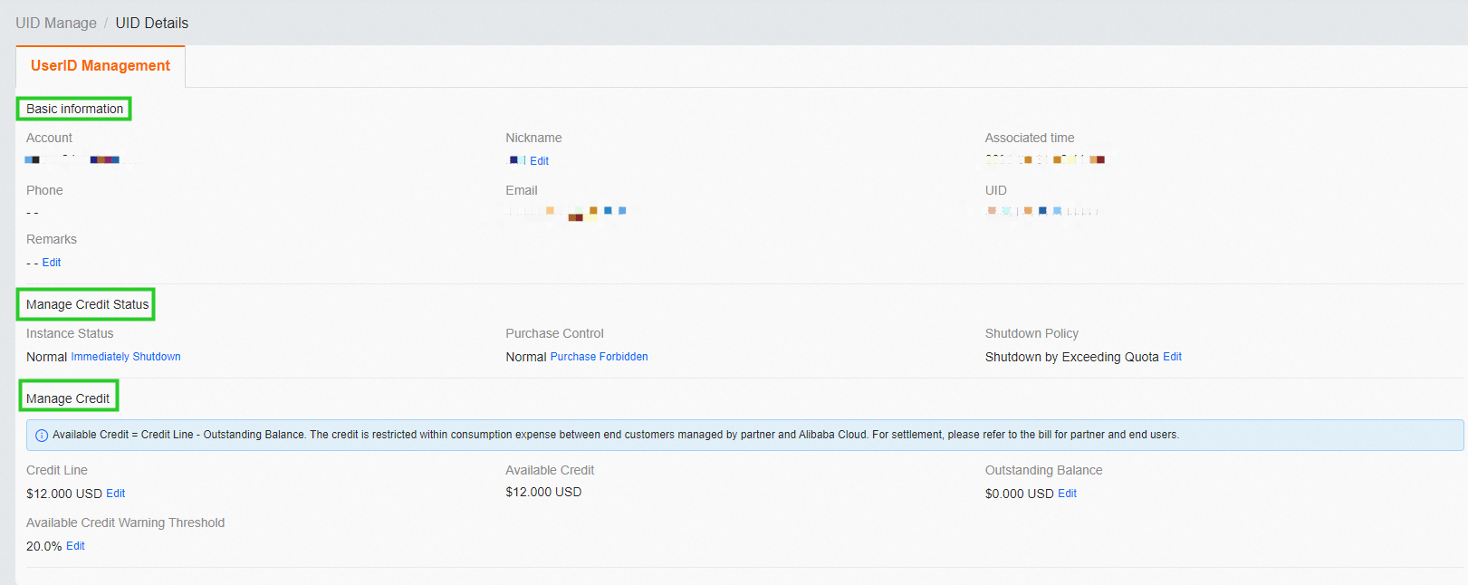 UID Management - Channel Platform - Alibaba Cloud Documentation Center