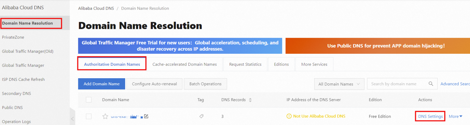 Custom lines - Alibaba Cloud DNS - Alibaba Cloud Documentation Center