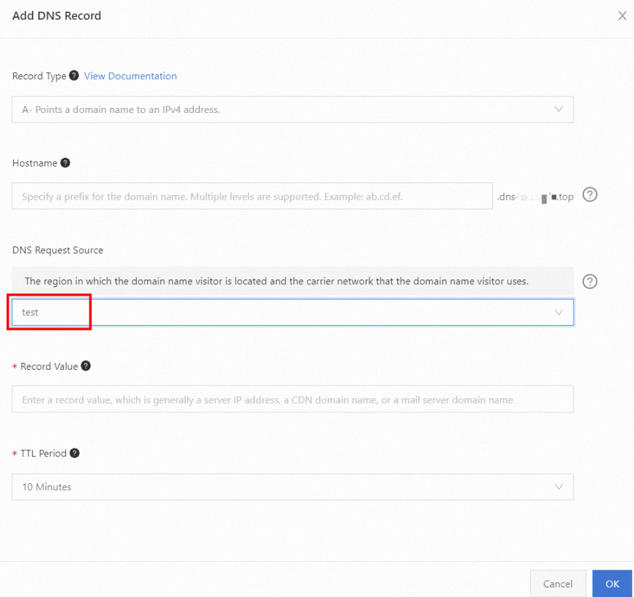 Custom lines - Alibaba Cloud DNS - Alibaba Cloud Documentation Center