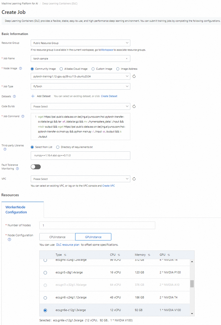 Submit A Standalone Training Job That Uses Pytorch Machine Learning Platform For Ai Alibaba 6813